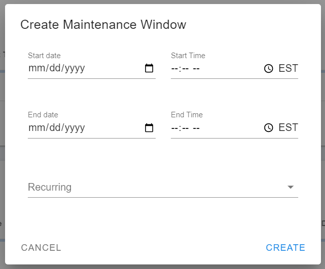 Maintenance Windows