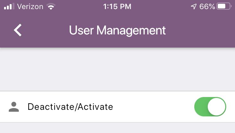 Removing user access